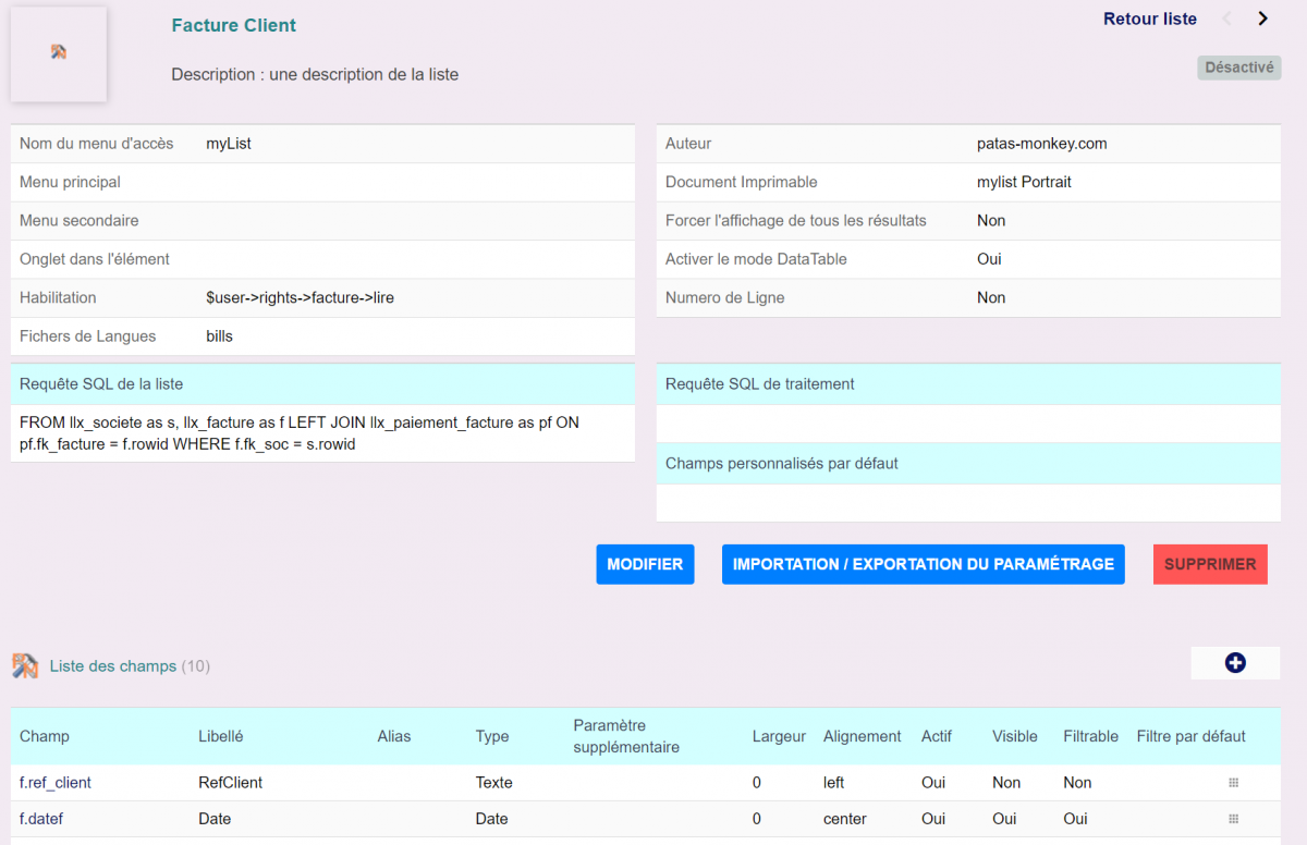 MyList — Documentations Patas-monkey